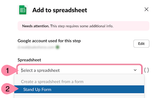 Automate a team standup spreadsheet with Workflow Builder - Slack ...